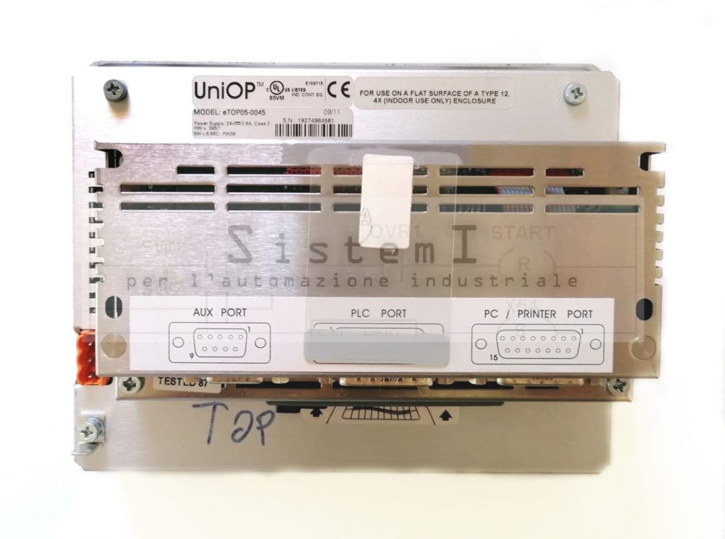 UniOP- PANNELLO OPERATORE eTOP05-0045 – SistemI per l'Automazione ...